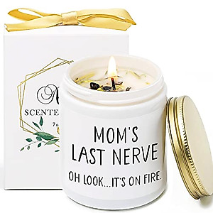 Gifts for Mom from Daughter and Son, Mom’s Last Nerve, Oh Look It's on Fire Candle, Mom Gift, Mother’s Day Birthday Christmas Thanksgiving Day Gift for Mom