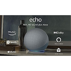 Echo (4th Gen) | With premium sound, smart home hub, and Alexa | Twilight Blue