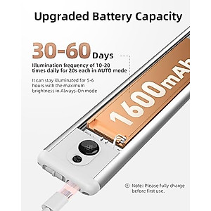 EZVALO Under Cabinet Lights, LED Closet Lights Wireless USB Charging, Motion Sensor Lighting Indoor 5700K Dimmable with Remote Control (White) 5 Pack