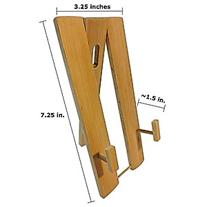 C&K Solutions Bamboo Tripod Folding Fan Stand Wall Mount; Sturdy Display Base; Large Japanese Hand Held Fan Holder