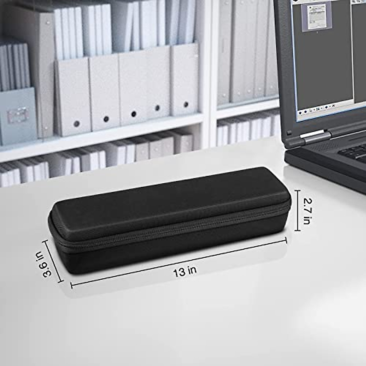 SITHON Hard Shell Travel Case for Brother DS-640 / DS-740D / DS-720D Duplex Compact Mobile Document Scanner, Portable Storage Carrying Case with Hand Strap, Carabiner (Case Only)