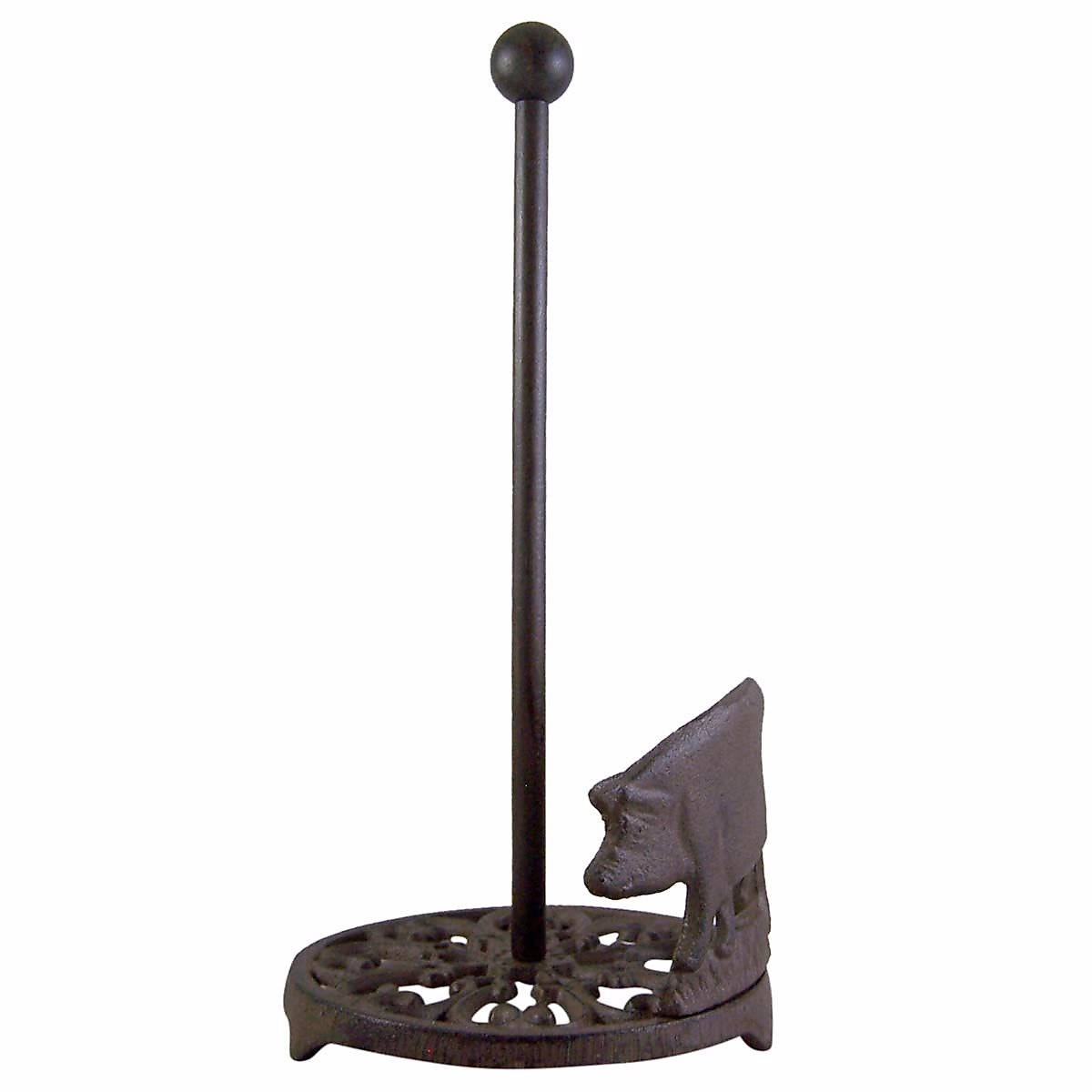 Cast Iron Pig Paper Towel Holder 13 Inch