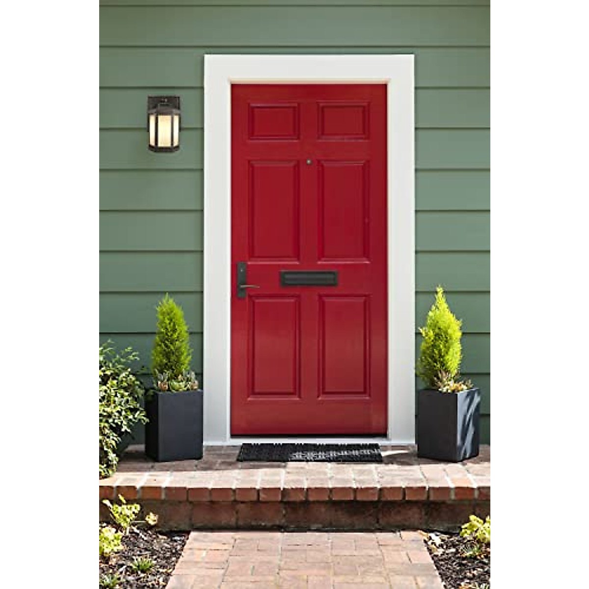 Design House 514992-LED Oil Rubbed Bronze LED Bennett Traditional Wall Mount 1-Light Indoor/Outdoor Dimmable with Amber Glass for Porch Entryway Patio Garage