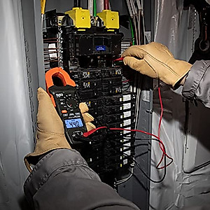 Klein Tools CL120KIT Clamp Meter Electrical Test Kit, AC Auto Ranging 400 Amp, Backlit Display, Includes GFCI Tester-Line Splitter-Pouch-Leads-3 x AAA