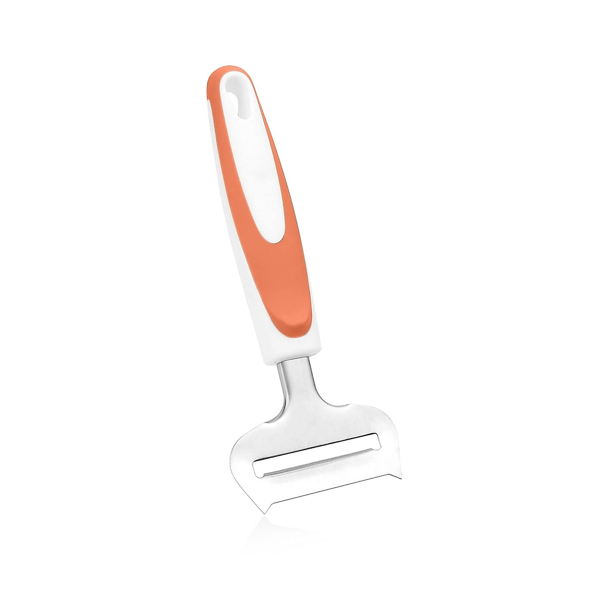 KUFUNG Cheese Slicer Stainless Steel Cheese Knife Heavy Duty Plane Cheese Cutter, Shaver, Server For Semi-Soft, Semi-Hard Cheese (7.2 inch, Blue)