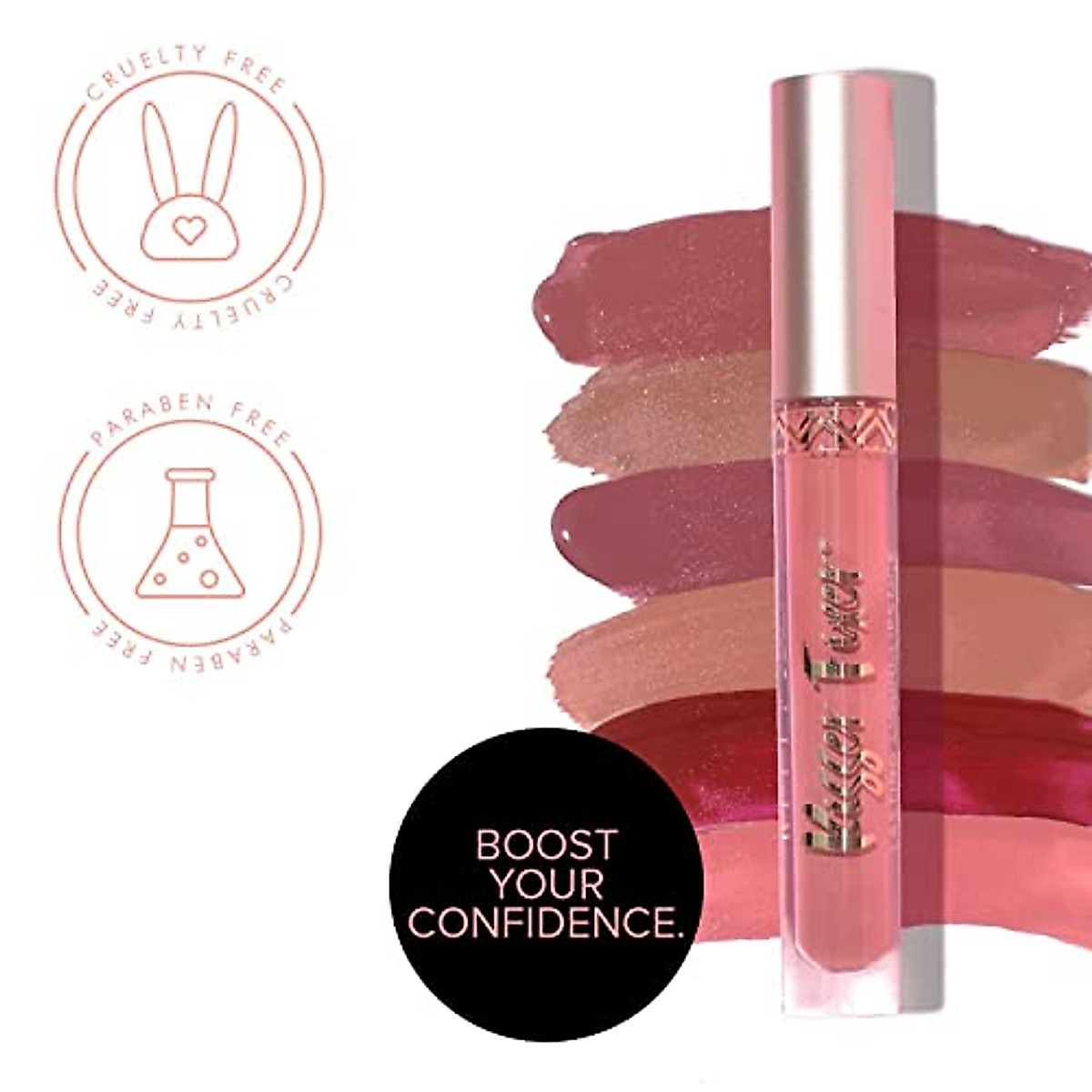 Belle Beauty Lip Kit Trio Bundle Set, Lip Liner, Lipstick, Lip Gloss, Mauve Nude, Kisser Fixer Lip Kit by Kim Gravel, Waterproof, Long Lasting, Hydra High Shine, Pencil Gel, Lips Makeup for Women