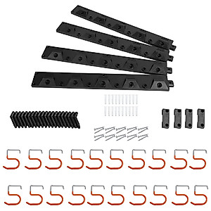 Milltrip Garage Organizer, 64in Garage Storage System Wall‑Mounted Garage Organizer Garden Tool Organizer Hanger for Home