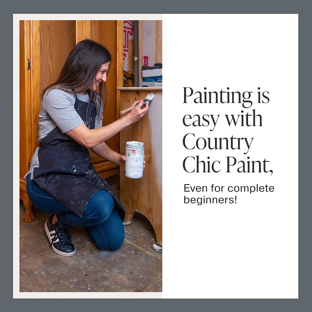 Chalk Style Paint - for Furniture, Home Decor, Crafts - Eco-Friendly - All-in-One - No Wax Needed (Simplicity [White], Sample (4 oz))