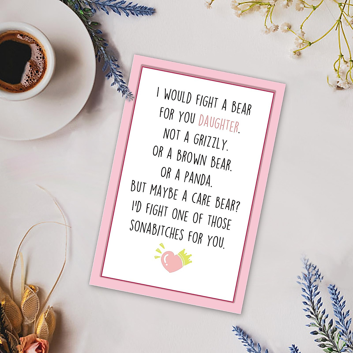 Gevinna Funny Birthday Card for Daughter, Humor Birthday Card for Her, Daughter Card, Thank You for Being My Daughter