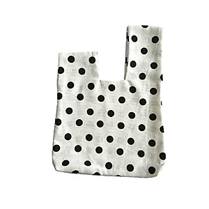 Chezi Women's Cute Pattern Knot Bag Small Size (polka dot)