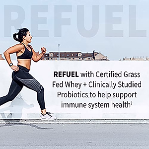 Garden of Life Sport Whey Protein Powder Vanilla, Premium Grass Fed Whey Protein Isolate Plus Probiotics for Immune System Health, 24g Protein, Non GMO, Gluten Free, Cold Processed - 20 Servings