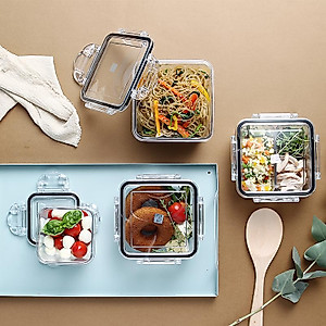 gotman Airtight Food Storage Containers Set, Square 3pack(3 Containers + 3 Lids)-Tritan 100% | BPA-Free Meal Prep Container | Microwave, Freezer and Dishwasher Safe | Leak-Proof Lids