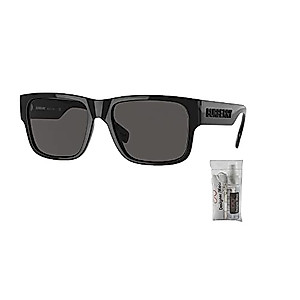 BURBERRY Knight BE4358 400187 57MM Blue/Dark Grey Square Sunglasses for Men + BUNDLE With Designer iWear Complimentary Eyewear Kit