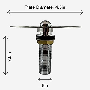 Commercial Stainless Steel Glass Rinser, 4.5" Grid, Chrome Plated Brass Shank Shirron