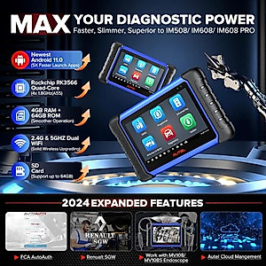 Autel MaxiIM IM508S PRO w/ XP400 PRO, 2024 Same as IM608 Pro II, Advanced IMMO Key Fob Programming Tool, Level-up of IM608 IM508S IM508, EEPROM MCU Read/Write, 40+ Services, 3000+ Bidirectional, OS 11