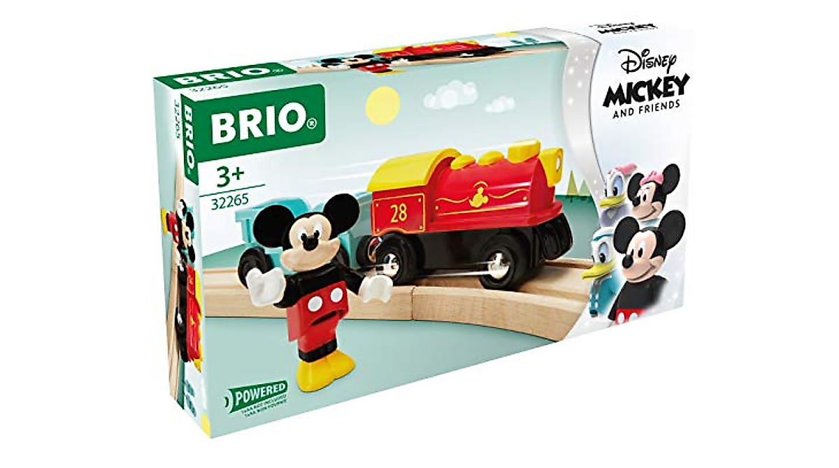 Brio Disney Mickey Mouse Battery Train – Kids’ Wooden Toy Set
