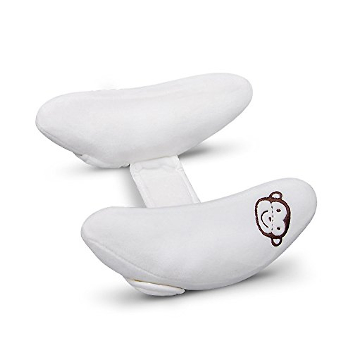 Baby Adjustable Head Neck Support - Banana Shape Travel Pram Pillow Cushion, Headrest for Car Seat Pushchair Stroller Rocker