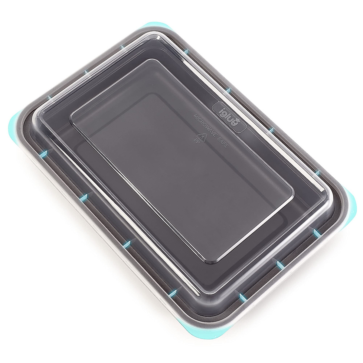 Igluu Meal Prep Containers [10 pack] 1 Compartment with Airtight Lids - Plastic Food Storage Bento Box - BPA Free - Reusable Lunch Boxes - Microwavable, Freezer and Dishwasher Safe (28 oz)