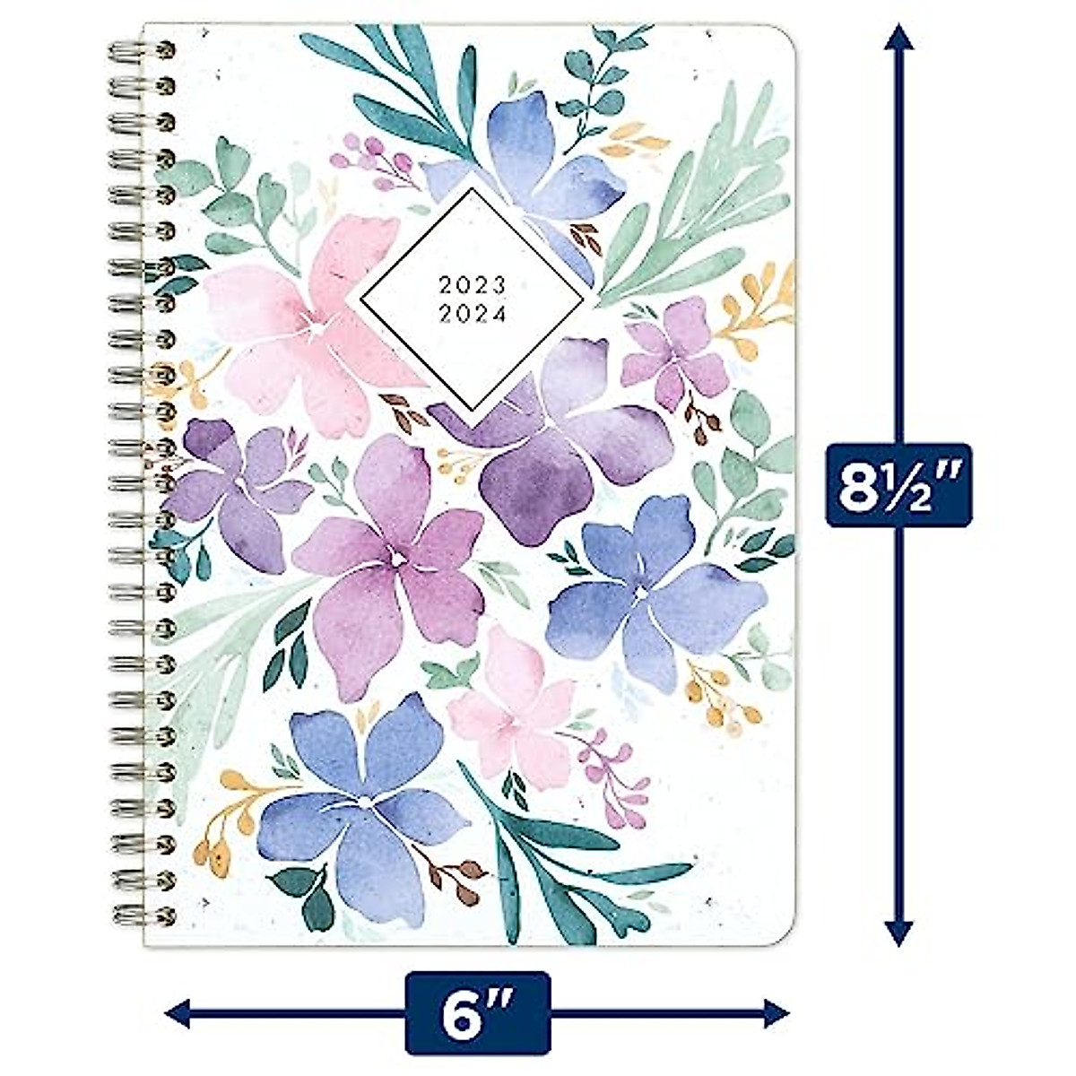 2023-2024 Cambridge® GreenPath Academic Weekly/Monthly Planner, 5-1/2" x 8-1/2", Floral, July 2023 to June 2024, GP40-200A