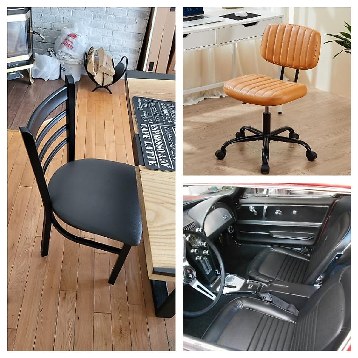 DAFUN Soft PU Leather Upholstery Fabric 1.0mm Thickness 54" Wide for Upholstery, Fashion Accessories, and DIY Projects(Navy,Pre-Cut 36"x54")