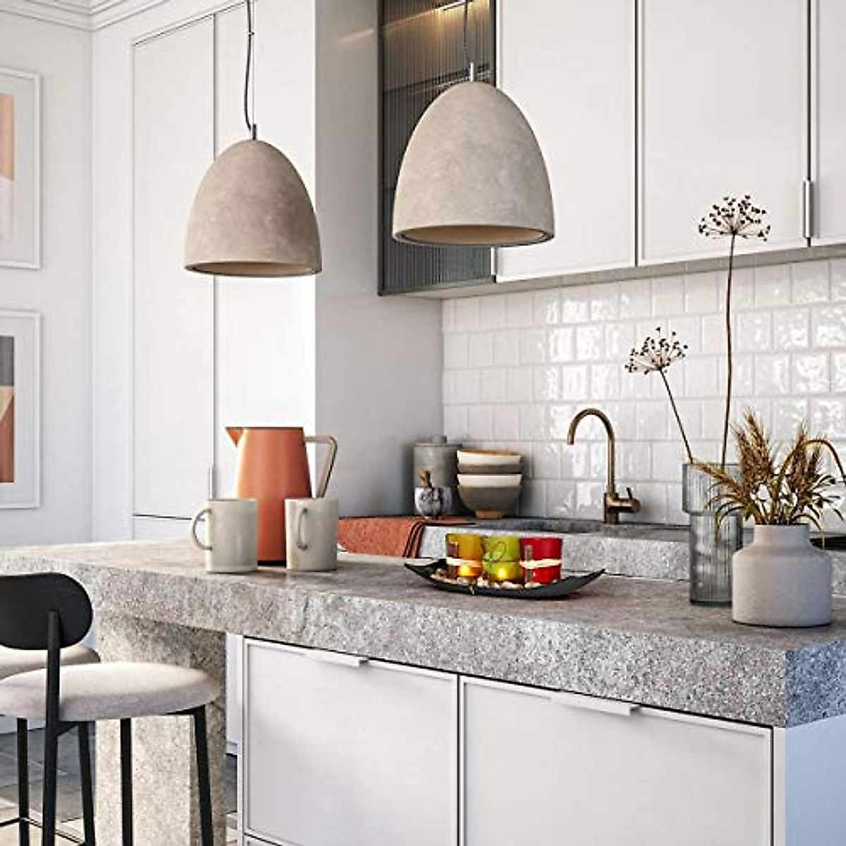 LETINE Candle Holders Set Fit in LED Lights. Centerpieces for Coffee Table, Bathroom Decor. Decorations for Farmhouse & Modern Style Bed Room for Women, Men