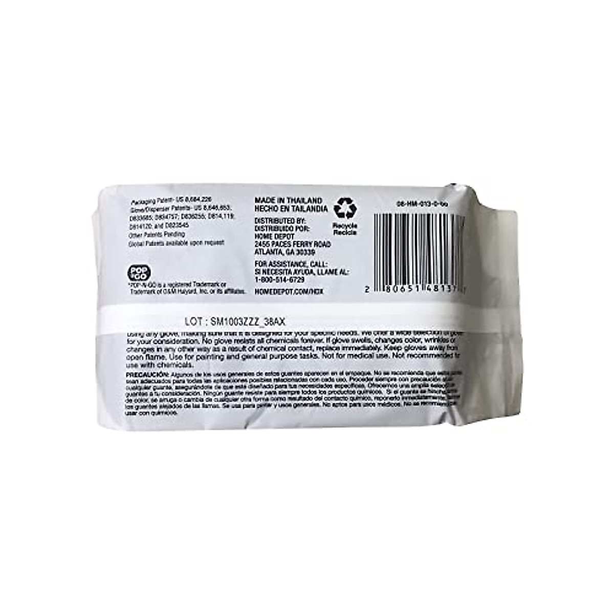 HDX Black Dual Layer 6ml Heavy Duty Disposable Nitrile Gloves 40 pack