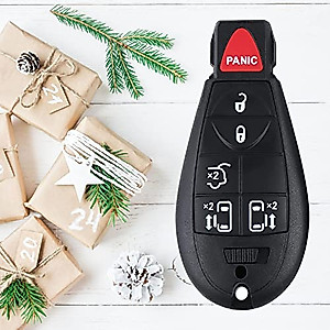 6 Buttons Keyless Entry Remote Control Car Key Fob for Chrysler Town and Country 2008-2016 Dodge Grand Caravan 2008-2020（M3N5WY783X） Pack of 2