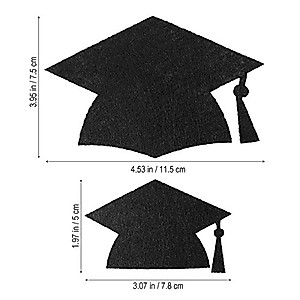 BinaryABC Graduation Party Banner,Grad Cap Photo Banner Garland with Clip,Graduation Party Decorations(Black or White Rope Random)