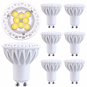 GOHDLAMP Dimmable GU10 LED Bulbs - 50W Equivalent Recessed Track Lighting - 5W 5000K Daylight White - 450LM 38° Beam Spot Light Bulbs - Ideal for Kitchen, Living Room, Bedroom - Pack of 6.