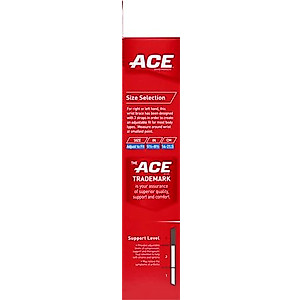 ACE Reversible Splint Wrist Brace, Provides moderate-stabilizing support to sore, weak and injured wrists, Adjustable, Gray, 1/Pack