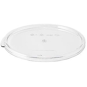 Restaurantware LID ONLY: Met Lux Lid For 6 And 8 Quart Food Storage Containers, 1 Round Lids For Storage Containers - Airtight Seal, Clear Plastic Lid For Food Prep, Containers Sold Separately