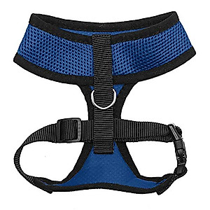 Furhaven Adjustable Padded Mesh Dog Harness - True Blue, Medium