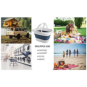 COFSODI Plastic Collapsible Laundry Basket - 23L(6 Gallon) Foldable Portable Laundry Hamper with Handles, Pop-up Storage Container/Organizer for Laundry, Car trunk, Camping, Indoor and Outdoor