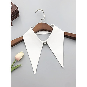 Verdusa Women's False Collar Lapel Detachable Blouse Collar Choker Necklace White One Size