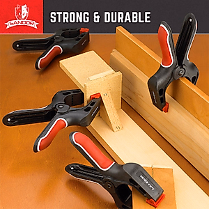 7-Inch Spring Clamps - (Set of 4) Premium Heavy Duty Nylon Clamp with Durable Easy Grip Handles for Workholding Hand Tools, DIY, Woodworking, Gluing, Clamping and Securing