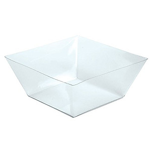 American Metalcraft MELSQ94 Melamine 9.5" Square Bowl, 125-Ounce, White