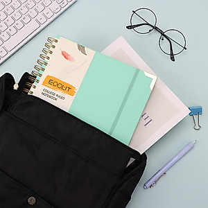 EOOUT Spiral Notebook 8.5” x 11” College Ruled Notebook Journal, A4 Hardcover Cute Notebook for Women 300 Pages 3 Subject for Work School Supplies