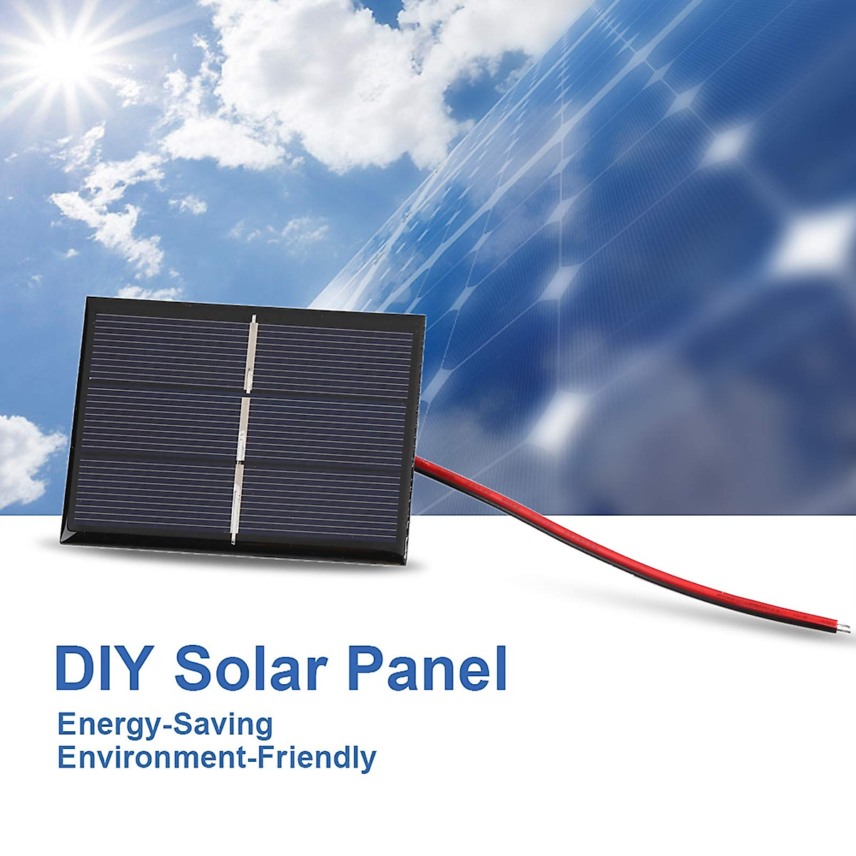 2Pcs 0.65W 1.5V Mini Solar Panel, Portable Solar Panel DIY Power Module Battery Charger for Solar Courtyard Lamp Street Lamp Lighting