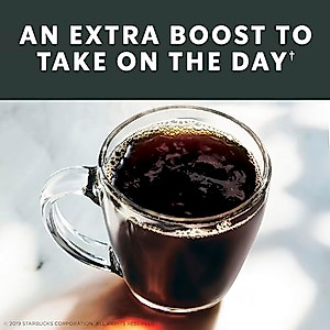 Starbucks Dark Roast K-Cup Coffee Pods with 2X Caffeine, for Keurig Brewers, 6 boxes (60 pods total)