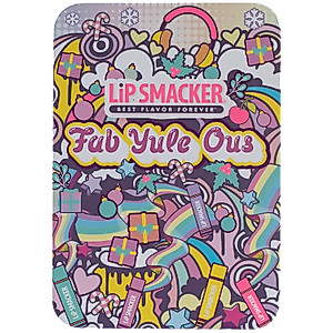 Lip Smacker Holiday Christmas Flavored Lip Balm 10-Piece Tin, Christmas Flavors