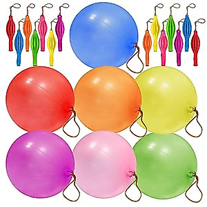 UMUACCAN Punch Balloons 30 Pcs,Punching Balloon Heavy Duty Party Favors for Kids,Bounce Balloons with Rubber Band Handle for Birthday Party,Wedding, Fun
