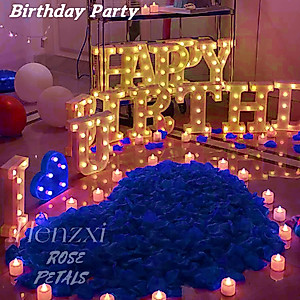 Henzxi 1000 Pcs Dark Red Rose Petals, Artificial Flower Petals, for Romantic Night, Wedding, Event, Party, Valentine Decor (1000 Pcs, Dark Red)