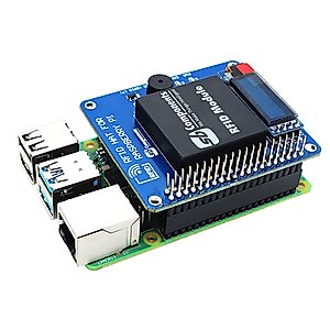 RFID HAT for Raspberry Pi with 0.91” OLED Display, RFID Shield Expansion HAT for Raspberry Pi 4B/3B+/3B/2B/B+/A+/Zero and Zero W, Raspberry Pi RFID Reader & Control Board