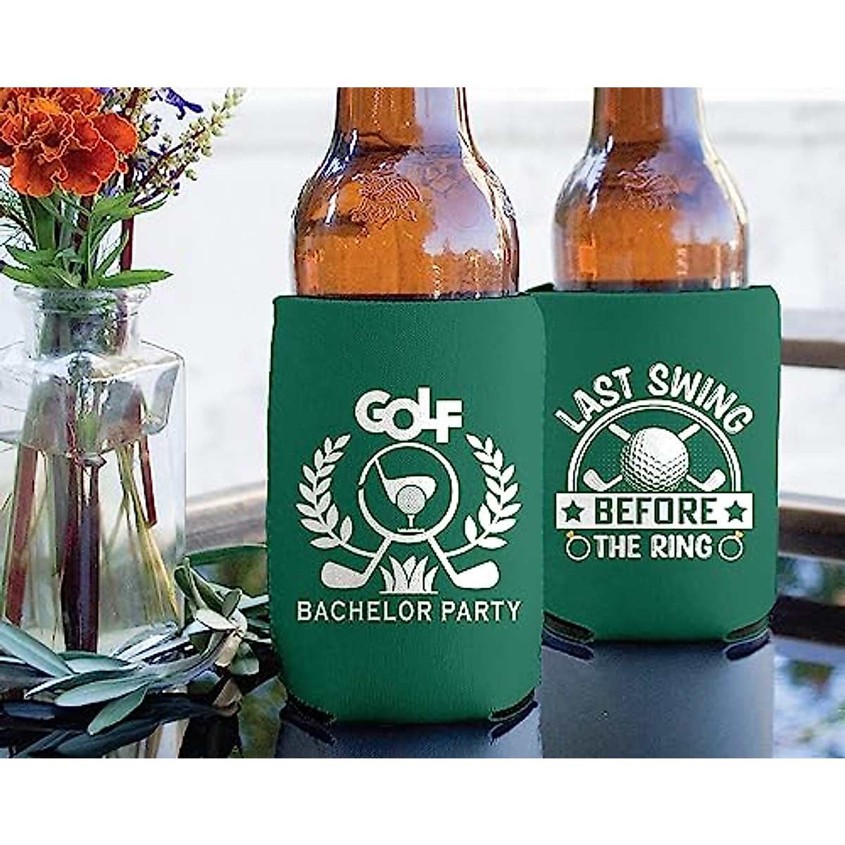 Pop Nordic Golf Can Cooler, Golf Bachelor Party Can Sleeves for Women Men, Neoprene Insulator Beer Cozy Bulk for Wedding Bridal Shower Bachelorette Party Favor