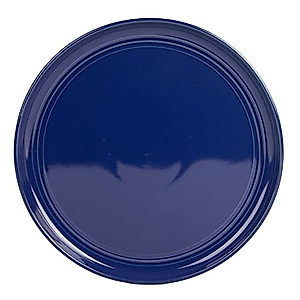 Double Line 10.5" Dinner Plate, Set of 6, Cobalt Blue