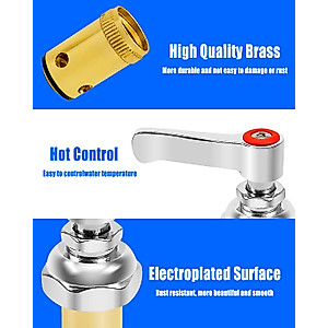 QLZOZB Red Hot Side Handle Stem Assembly Fit for T&S Brass All Faucets Replace 002714-40