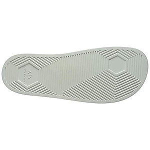 A|X Armani Exchange Men's Icon Project Logo Slip-on Slide Sandal Flip-Flop, Op.white, 7