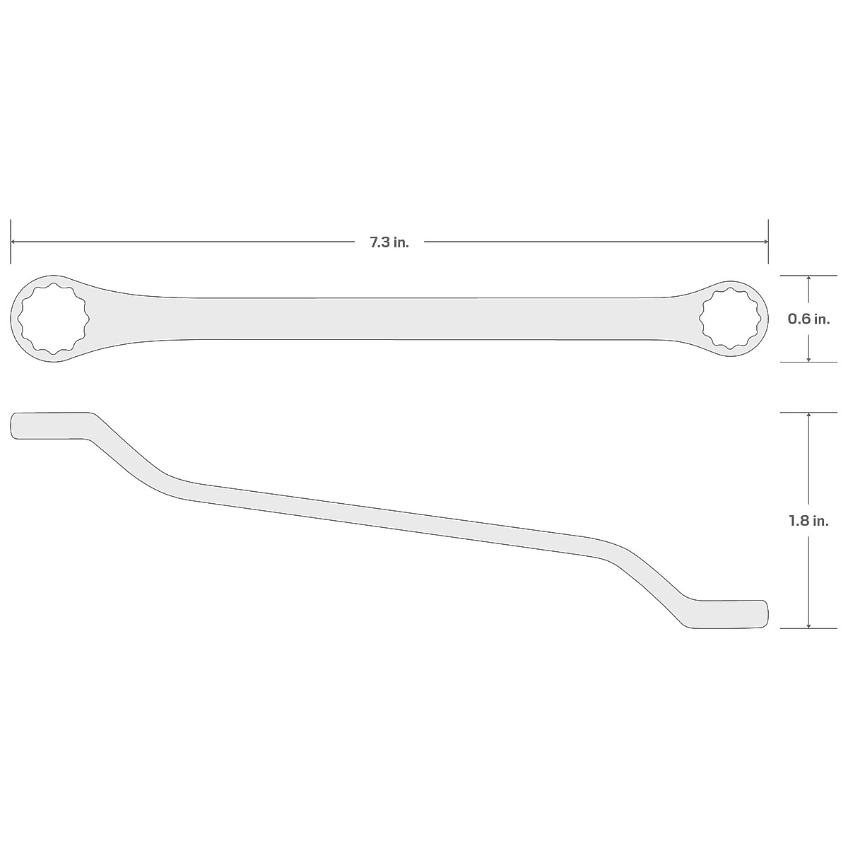 TEKTON 8 mm x 10 mm 45-Degree Offset Box End Wrench | WBE24308