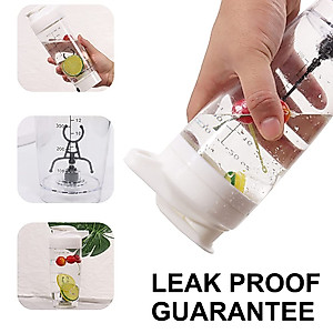 KesaPlan Self Mixing Mug Electric Protein Shaker Bottle, Protein Shaker Cup, 25 oz High-Torque Battery-Powered Blender Shake Bottle,Portable,Self-Stirring Mug for Various Powder (White)