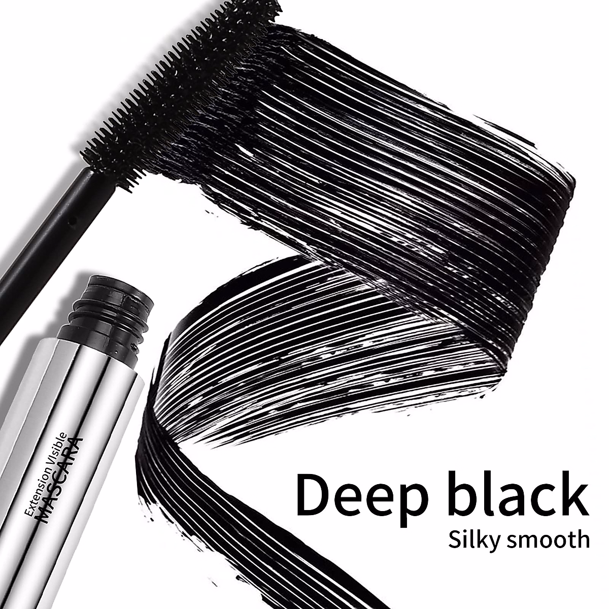 Boobeen Black Mascara Volume and Length, Voluminous & Lengthening Lash Mascara Waterproof, Longer & Curlier Thicker Eyelashes, No Smudging